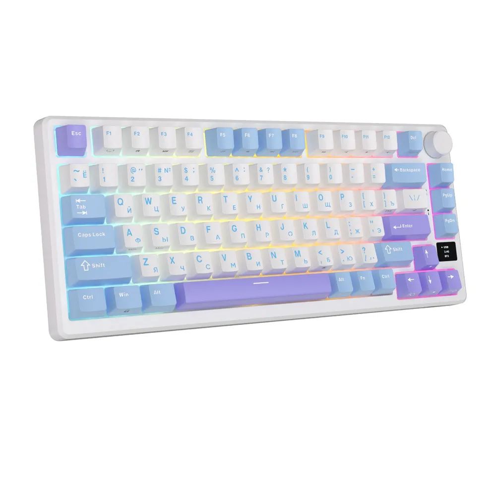 Клавиатура Royal Kludge RK-M75 Taro milk USB/2.4 GHz/Bluetоoth, RGB ...
