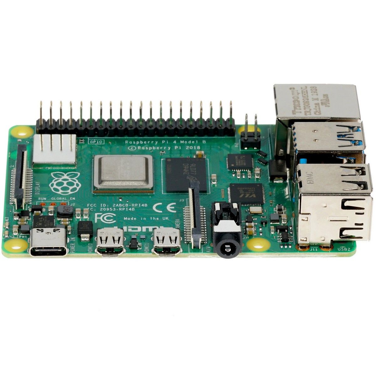 Одноплатный компьютер Raspberry Pi 4 Model B (RA545) Retail, 4GB RAM ...